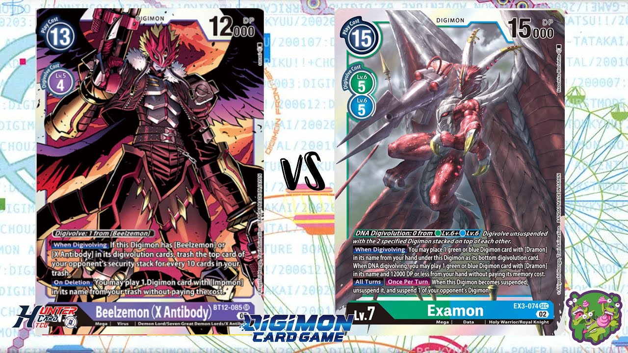 DIGIMON TCG: FINAL local match Beelzemon X (Purple) vs Examon (Blue ...