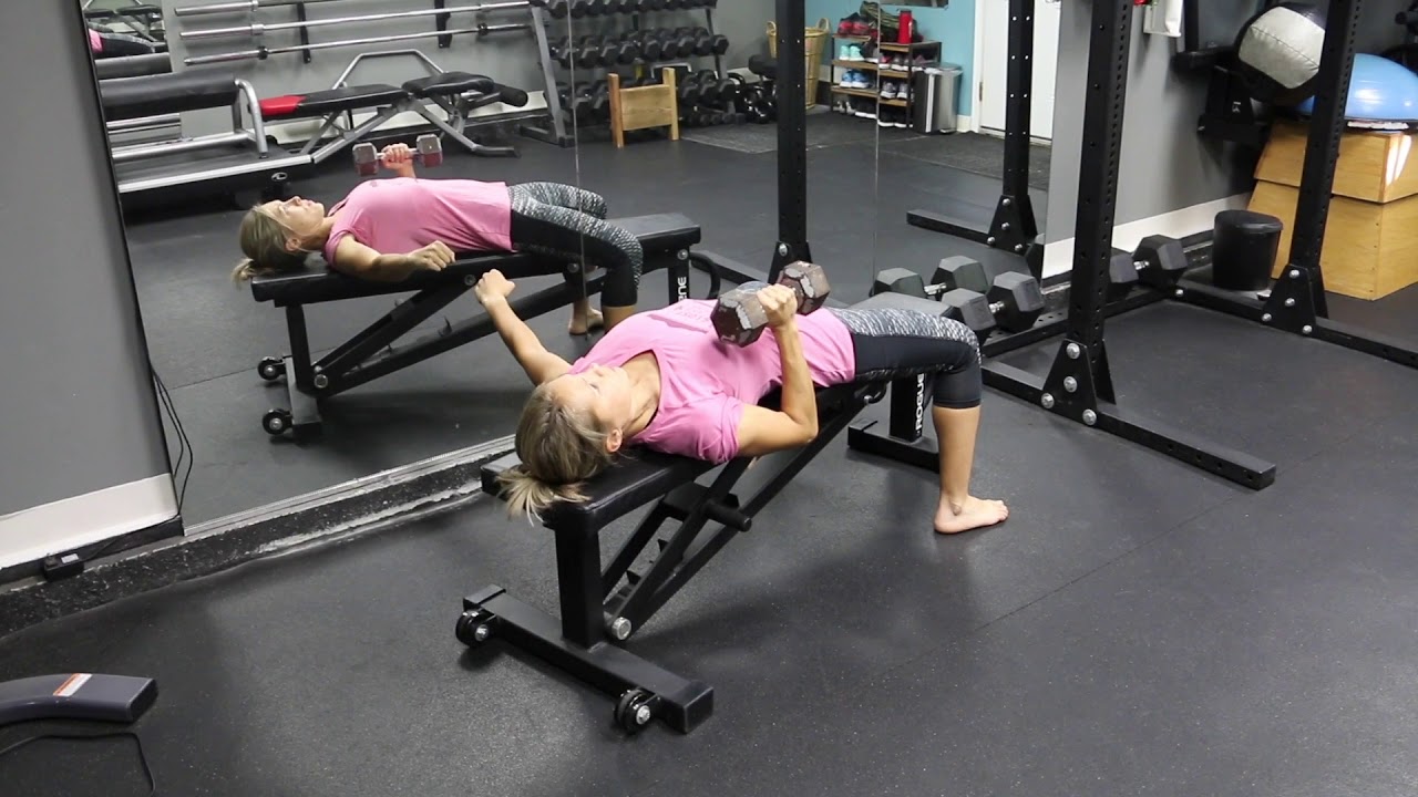 Single Arm DB Bench Press - YouTube