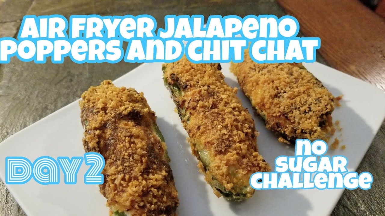 Keto - Air Fried Jalapeno Poppers and Challenge Chit Chat - YouTube