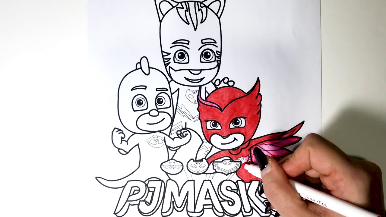Pj Mask, Connor, Amaya, Greg, Pj mask coloring pages for kids 0001 ...