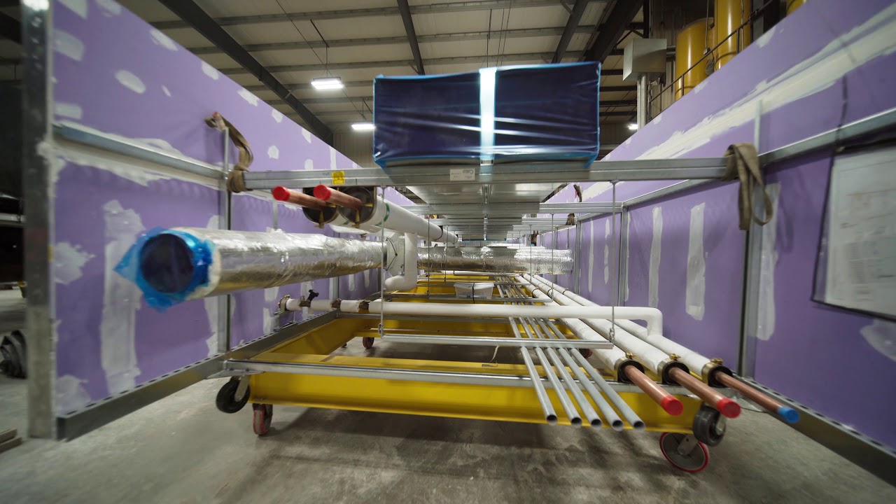 Pre-fabricated Multi Trade Mechanical Corridor Racks - YouTube