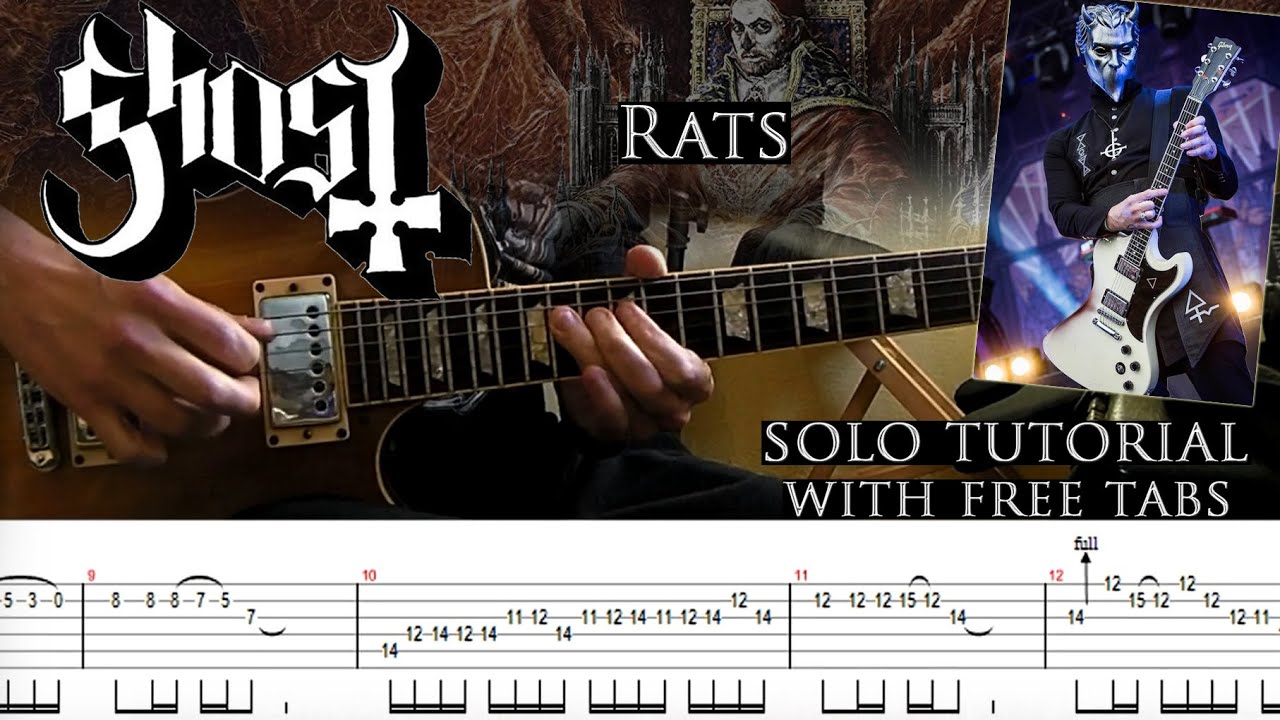 Ghost - Rats guitar solo lesson (with tablatures and backing tracks ...