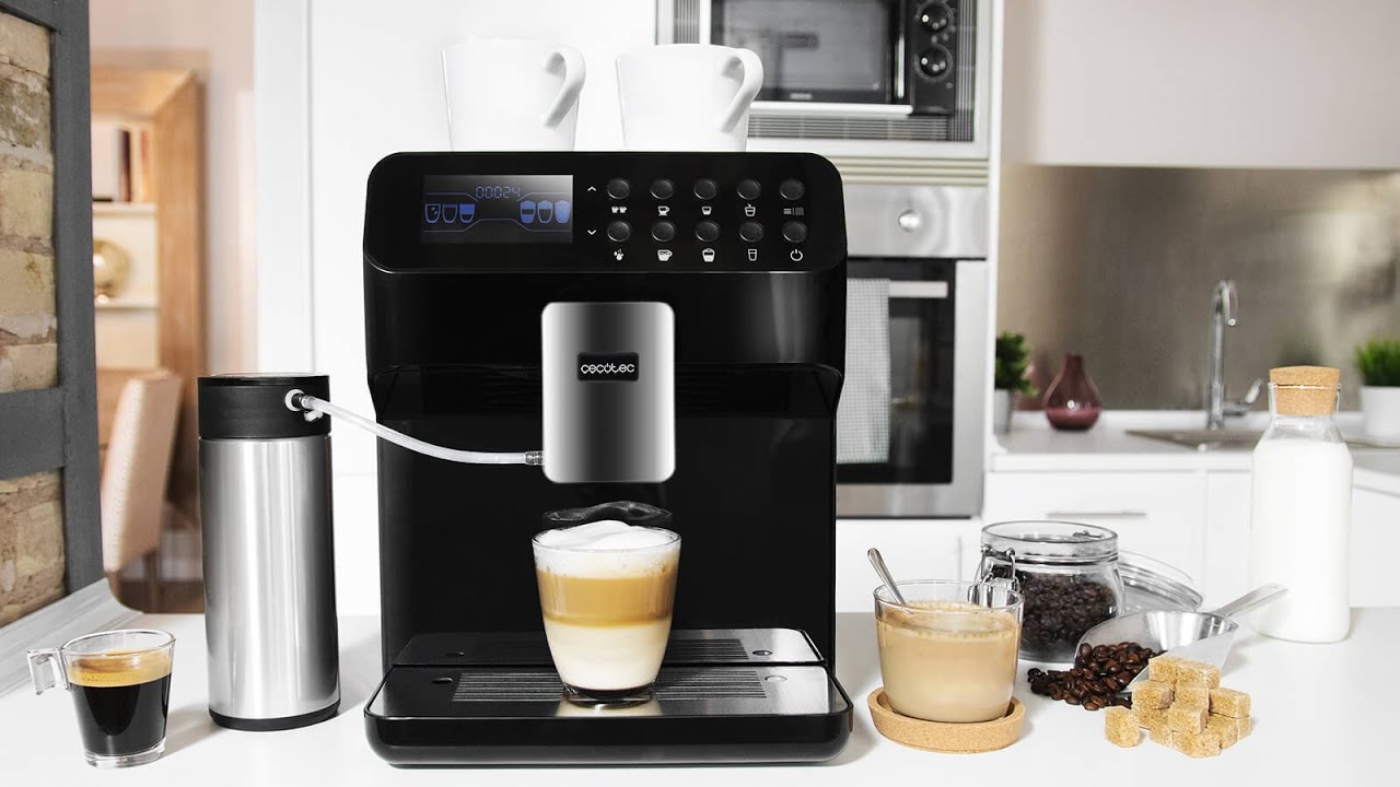 Mega-automatic coffee machine Power Matic-cino 7000 Serie Nera - YouTube