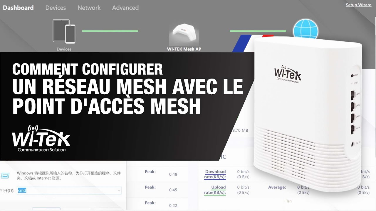 Comment configurer un réseau mesh avec le Point d'Accès Mesh de Wi-Tek ...