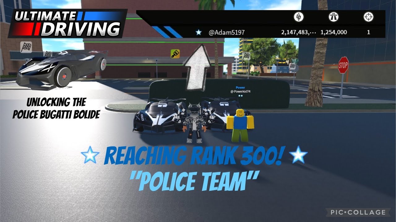 Finally Reaching Rank 300 on Police Team! (Roblox Ultimate Driving 2.0 ...