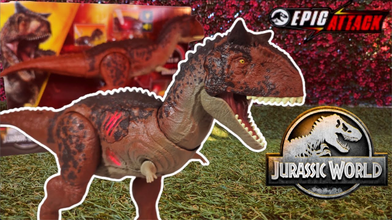 Battle Chompin' Carnotaurus Epic Attack | Jurassic World Mattel ...