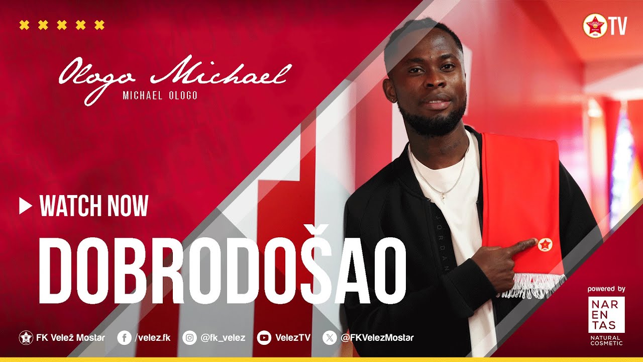 DOBRODOŠAO I Michael Ologo: Veoma sam uzbuđen zbog Veleža kao novog ...