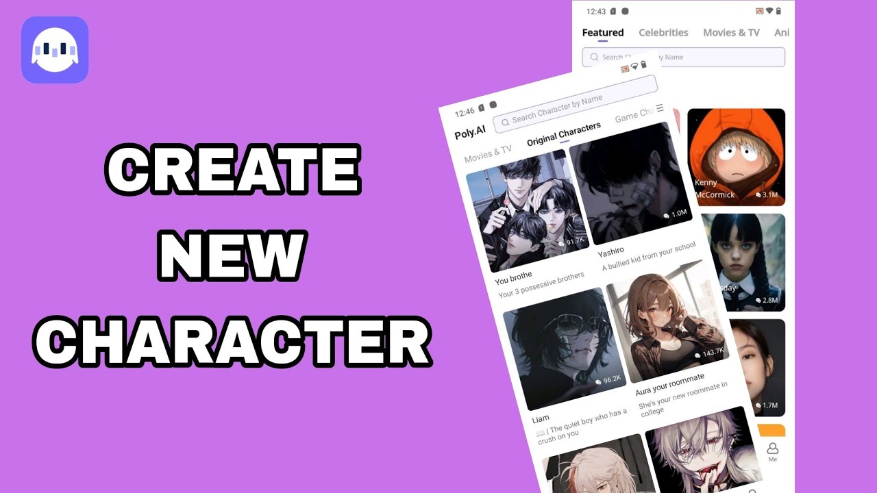 How To Create New Character On Poly.AI App - YouTube