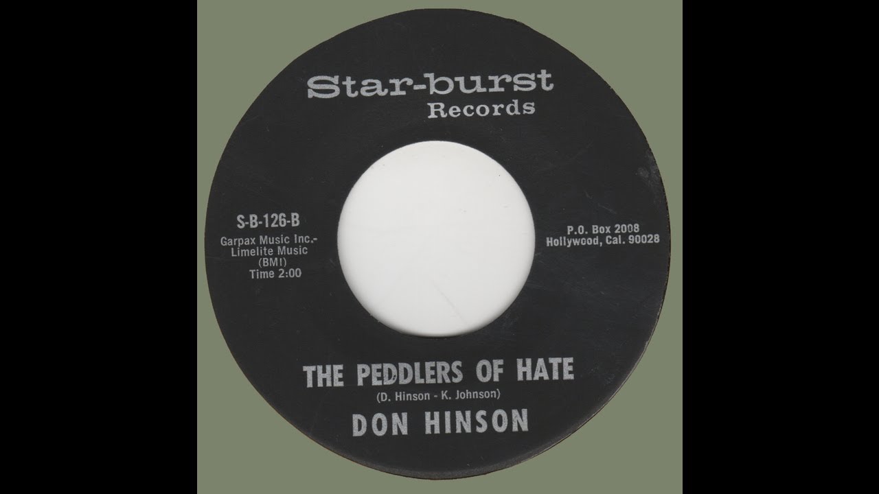 DON HINSON-The Peddlers of Hate STAR-BURST S-B 125-B - YouTube