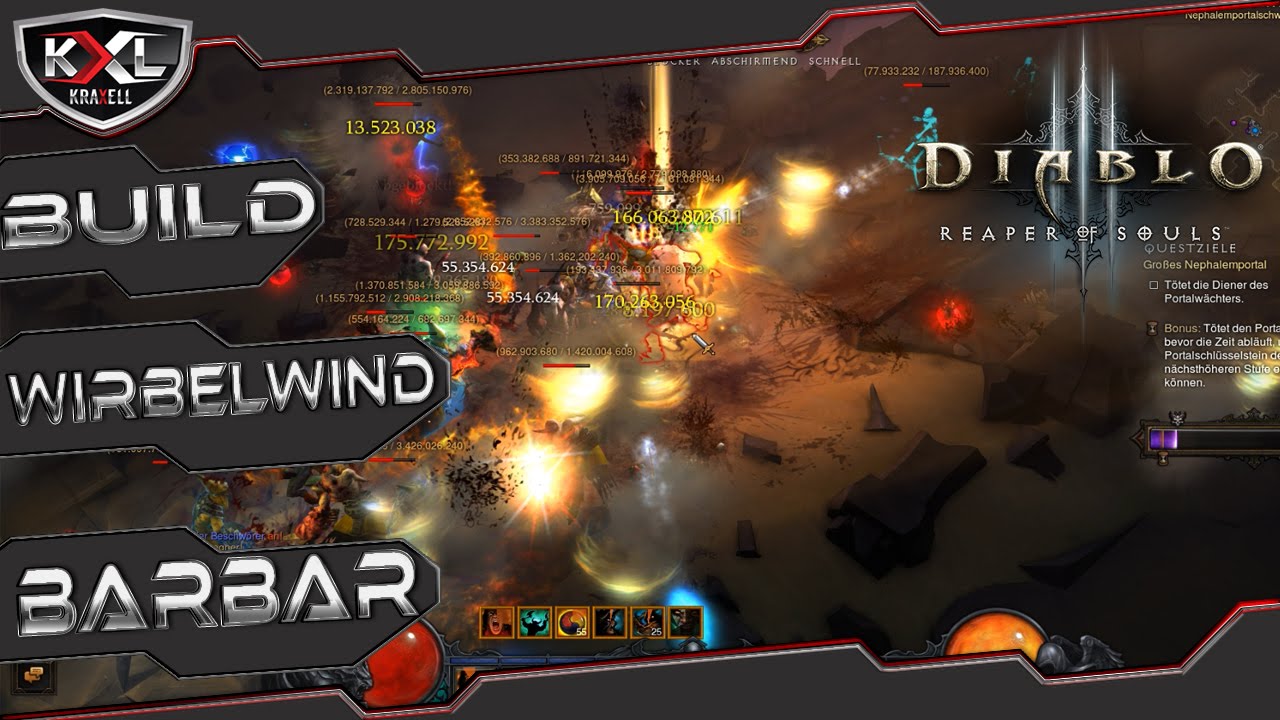Diablo 3 RoS 2.2 - Wirbelwind WW mit Ödland + IK-Set (Grift-Build) Let ...
