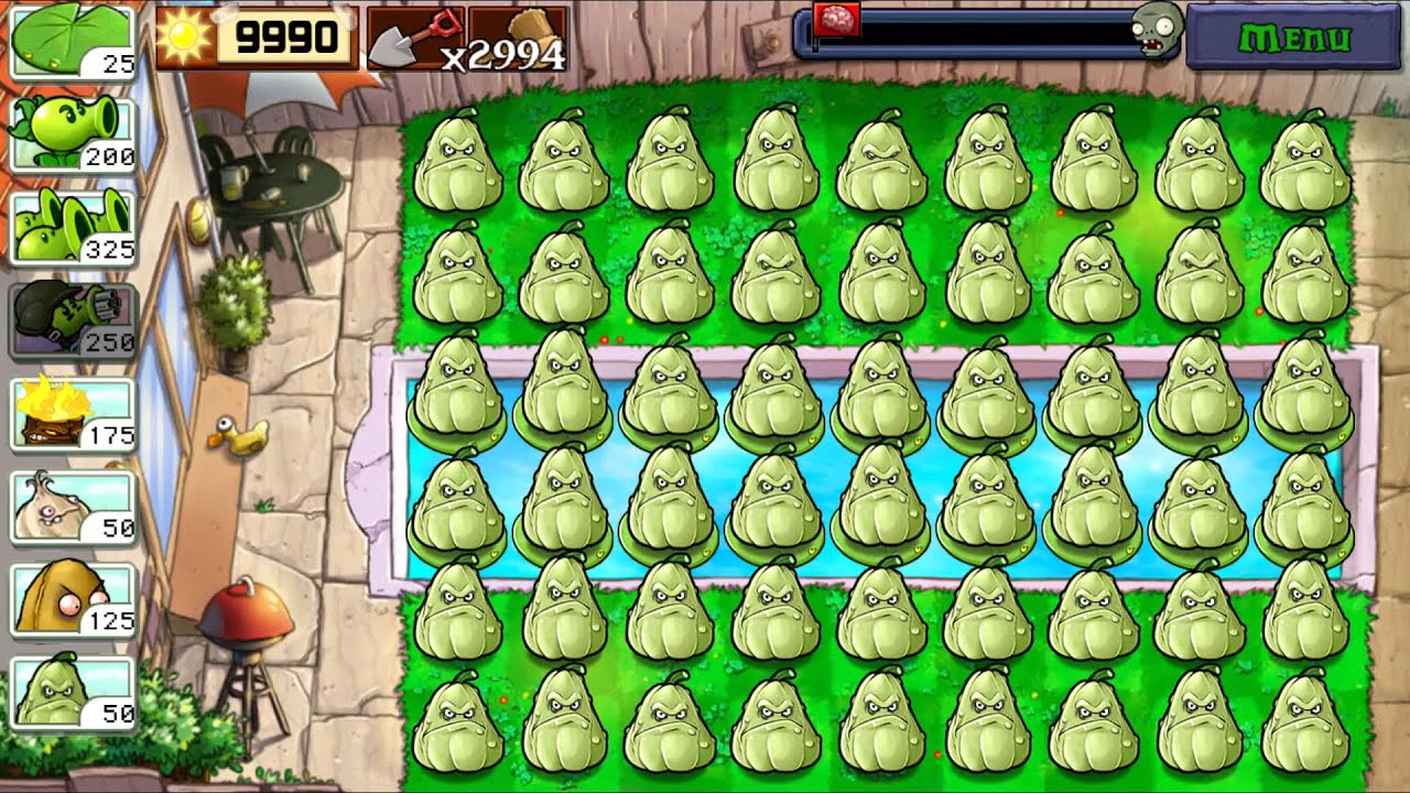 Plants vs. Zombies Gameplay Adventures: Can Squashes smash all zombies ...