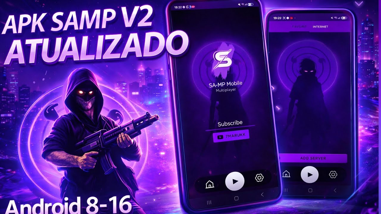 SAIU😱 NOVO APK SAMP V2 ATUALIZADO, ANDROID 8-16 COM SUPORTE LOCK ON AML ...