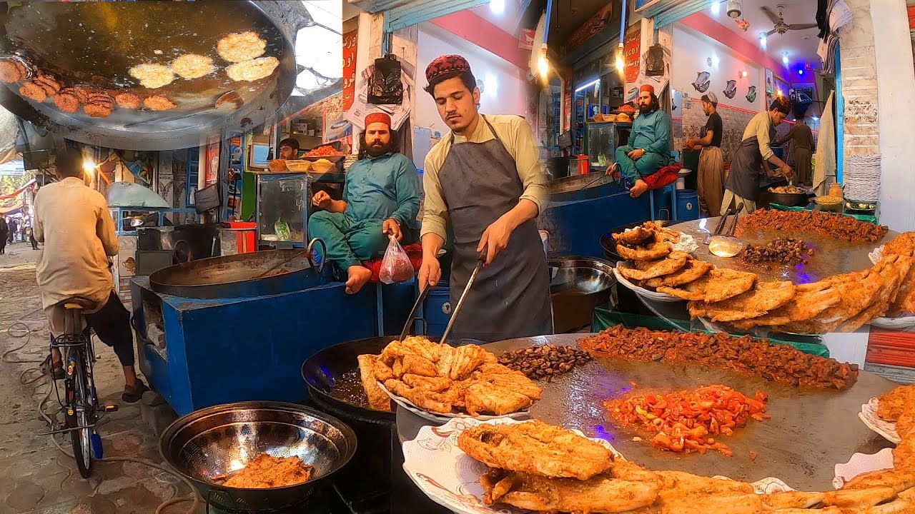 Traditional street food in Afghanistan | liver fry | Chapli Kabab ...