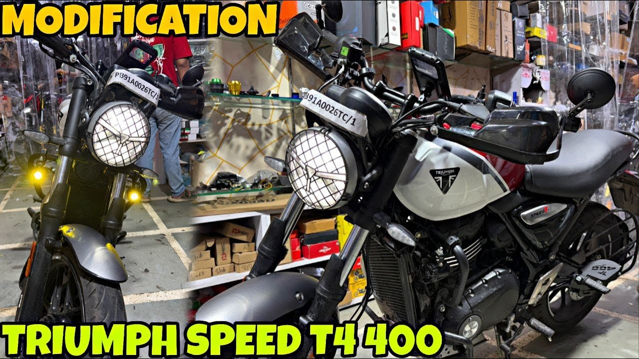 Pehli bar TRIUMPH SPEED T4 400 me Kardi Modification | Fog Light ...