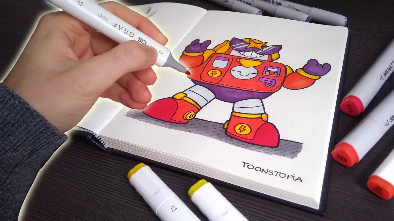 Como desenhar o WATTSON SURGE do BRAWL STARS (Novo Brawler ...