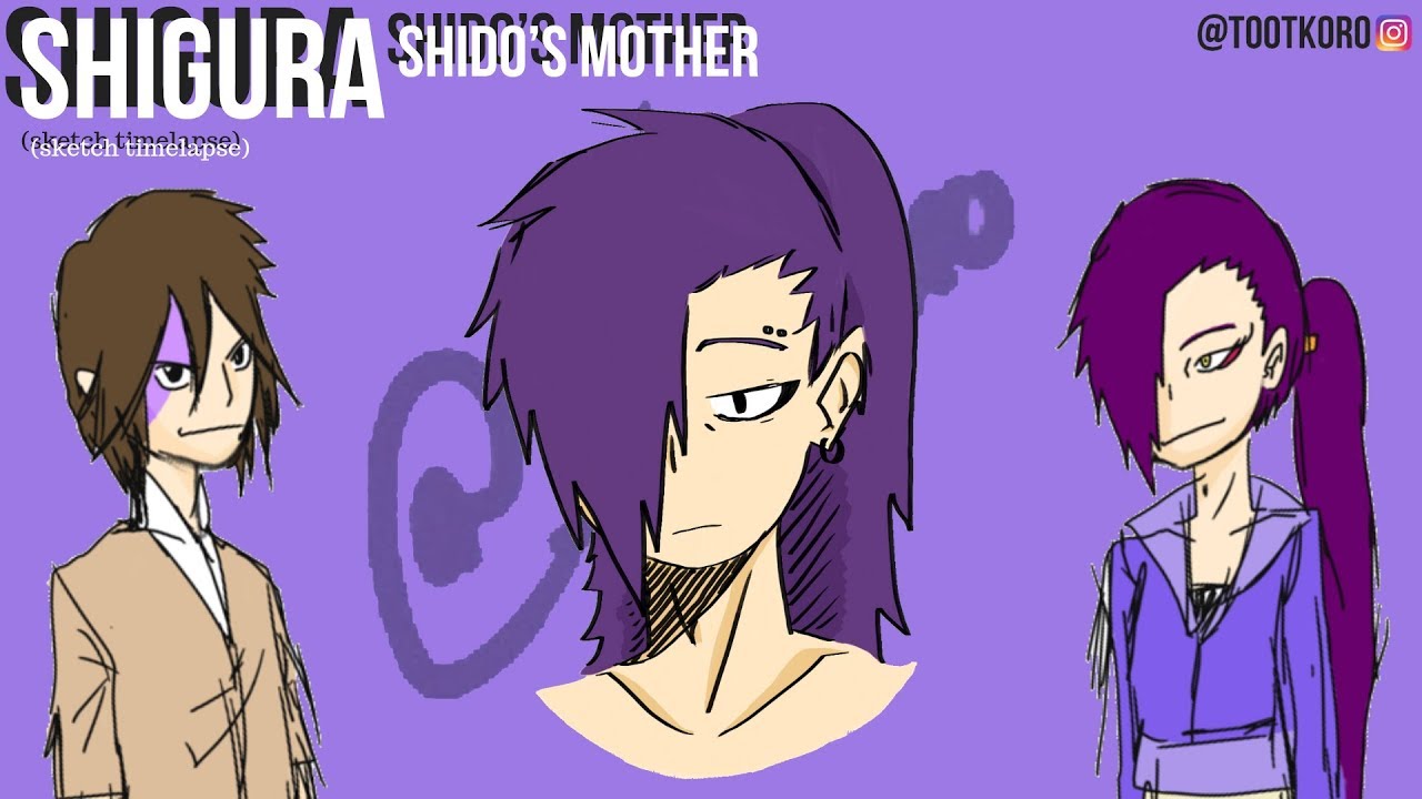 SHIGURA, SHIDO’s MOTHER / 2018-2019 COMPARISON (sketch timelapse) - YouTube