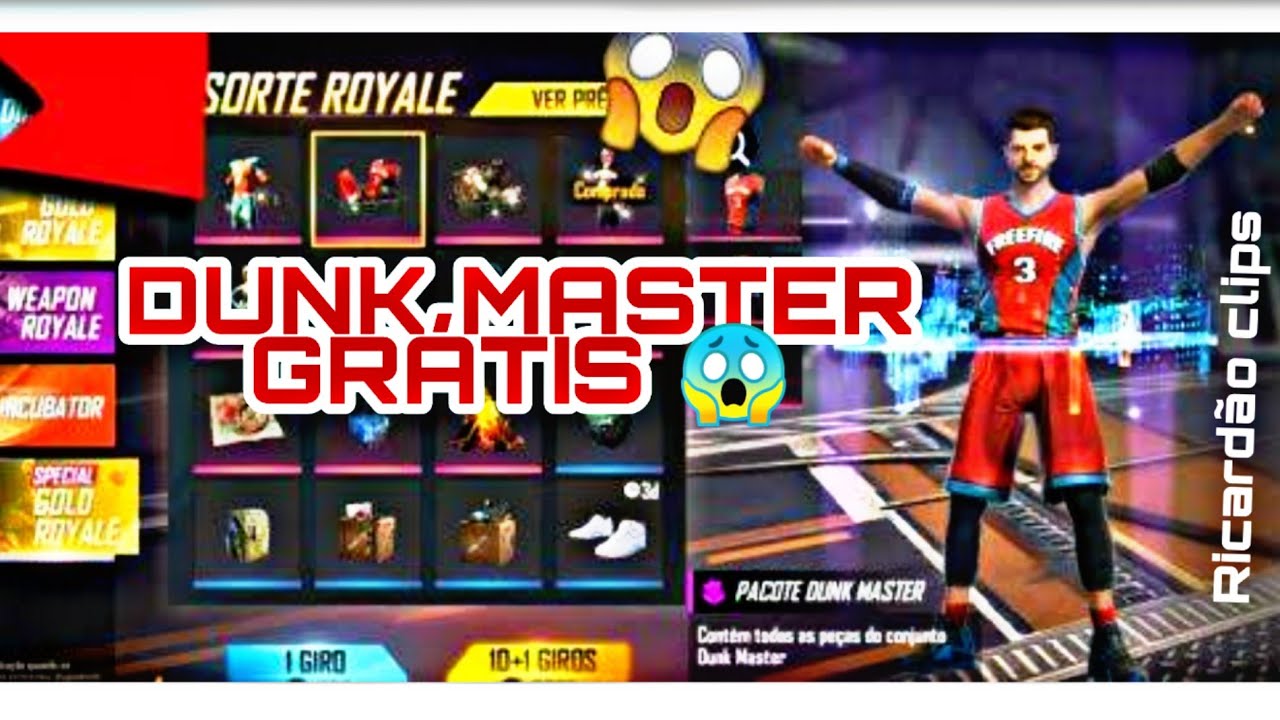 DUNK MASTER VOLTANDO GRÁTIS PARA TODOS E POR TOKENS FREE FIRE HUMILDADE ...