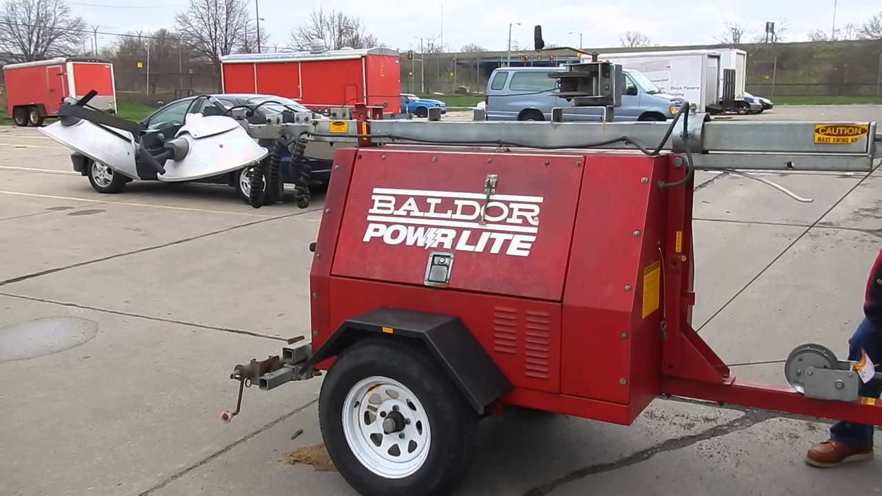 Baldor Powerlite Portable Towable Generator - YouTube