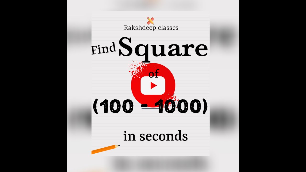 Short Tricks | Square of (100-1000) - YouTube