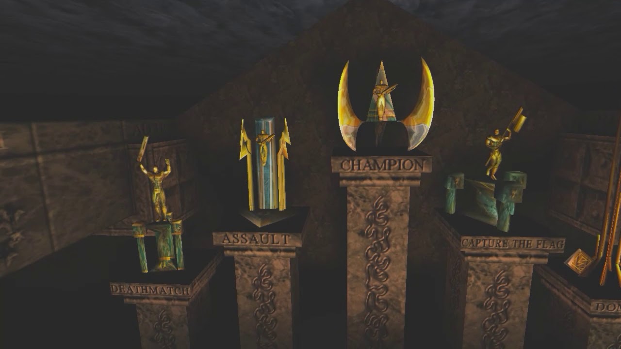 Unreal Tournament Trophy Room (All Trophies) - YouTube