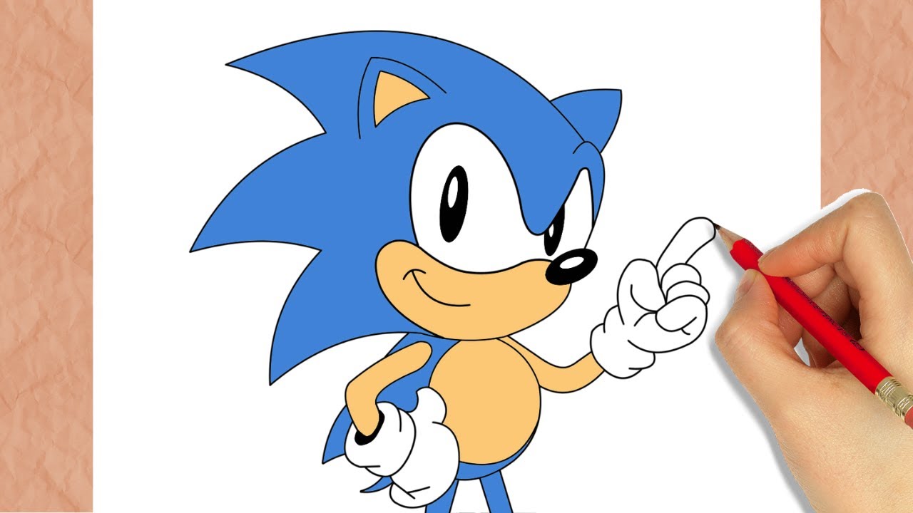 COMO DIBUJAR SONIC CLÁSICO - YouTube