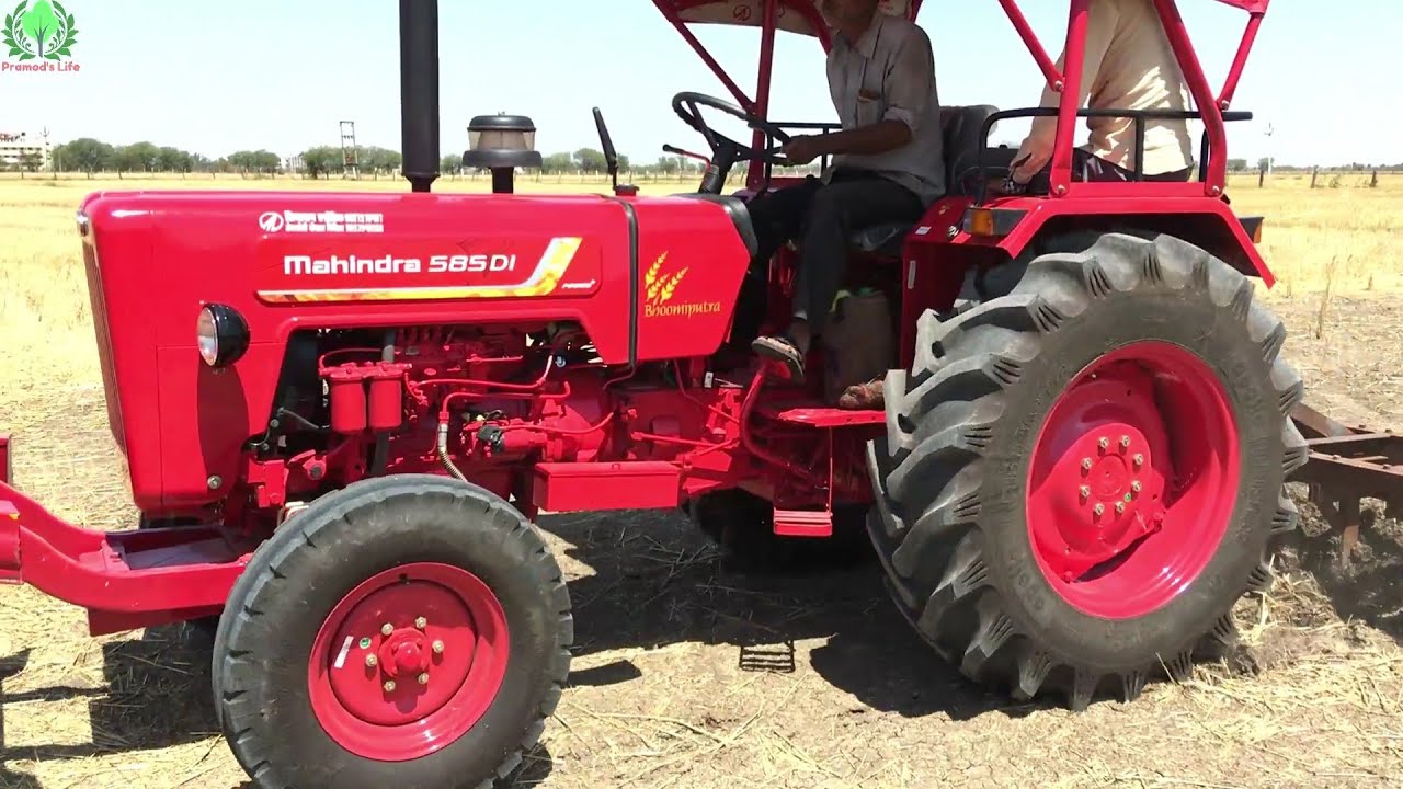 Mahindra 585 Di 50 HP Tractor First Time Demo With New 7 Tines