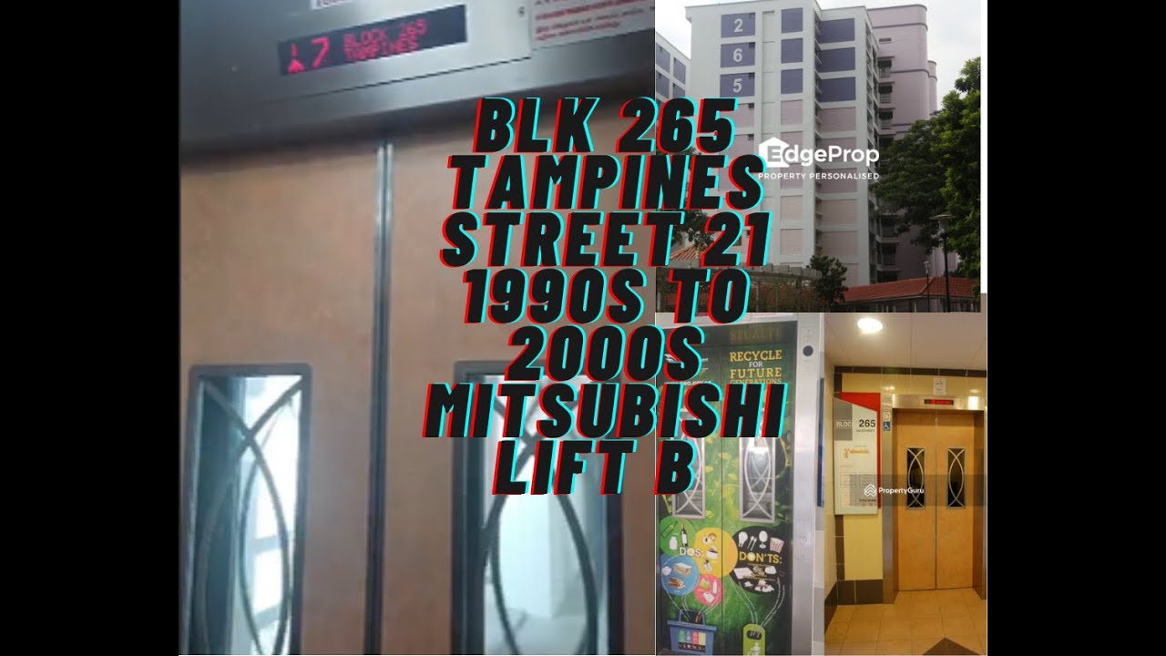 Block 265 Tampines Street 21 Mitsubishi lift - YouTube