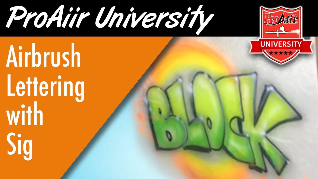 Freehand Airbrush Lettering with Sig - YouTube