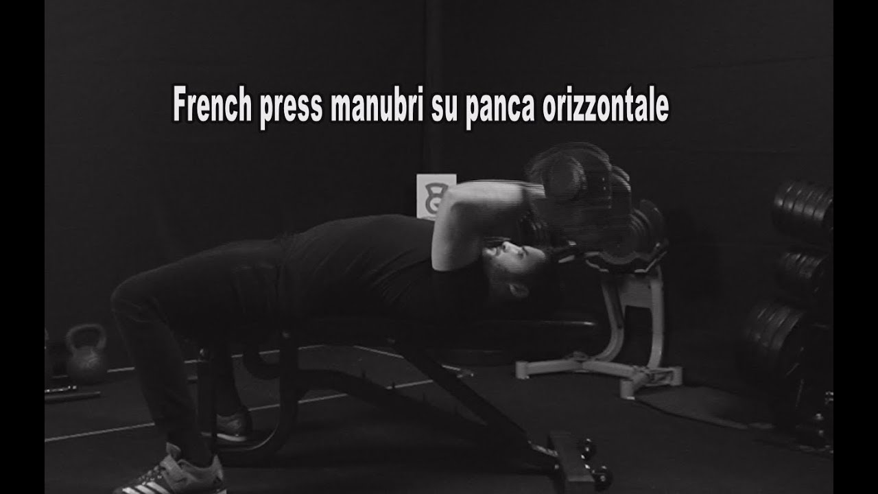 French press manubri su panca orizzontale Tutorial Esercizi #10 - YouTube