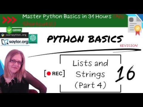 Code VLOG 16: Saylor Academy Python Credential REVISION (Unit 4) - YouTube