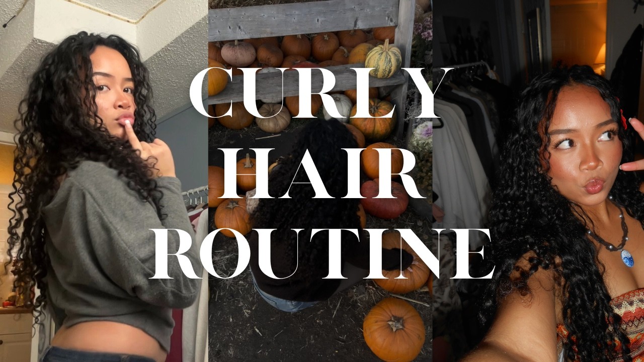 my curly hair routine! - YouTube