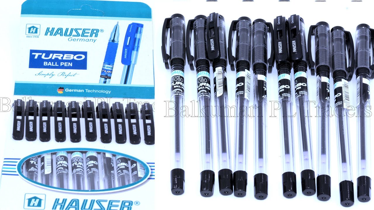 Hauser Turbo Balck Ball Pen - YouTube