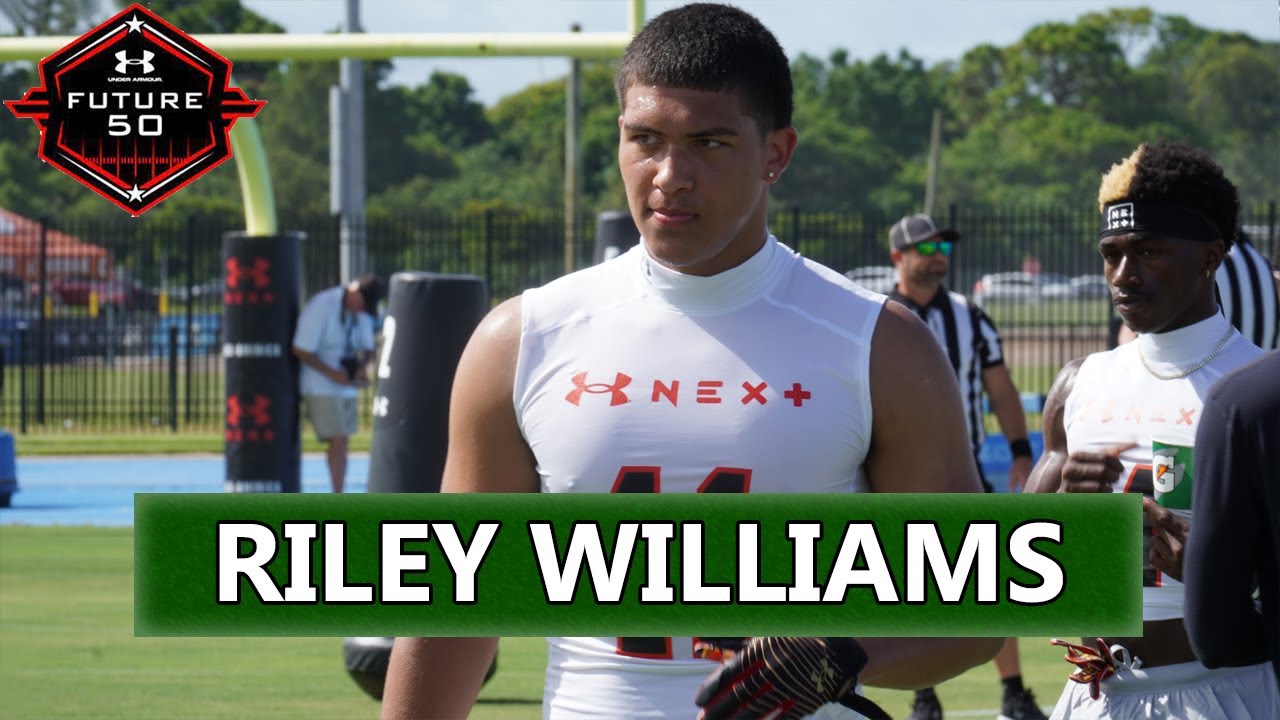 IMG Academy 2023 TE Riley Williams at UA Next Future 50 | Miami Commit ...
