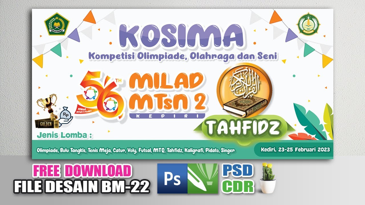 Tutorial #banner #tahfidz 200 X 100 CM @72 dpi, - #banner lomba # ...