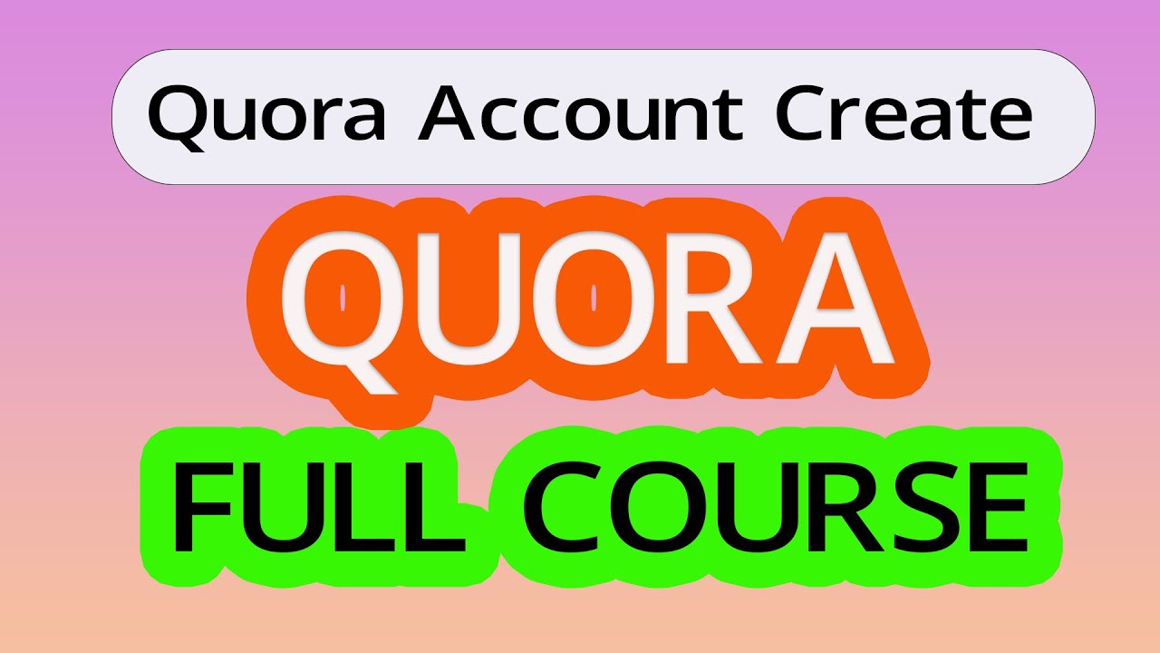 quora account create professionally 2025 | Quora account setup | Make ...