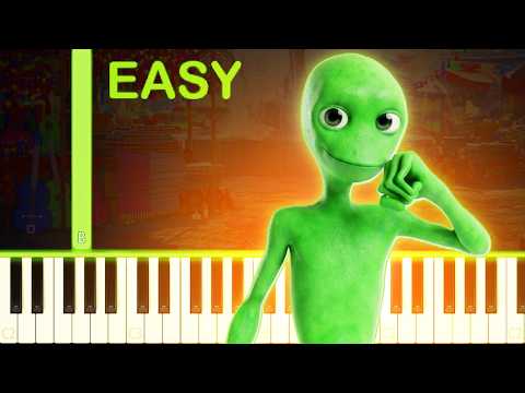 Dancing Green Alien - Y Qué Fue? - EASY Piano Tutorial