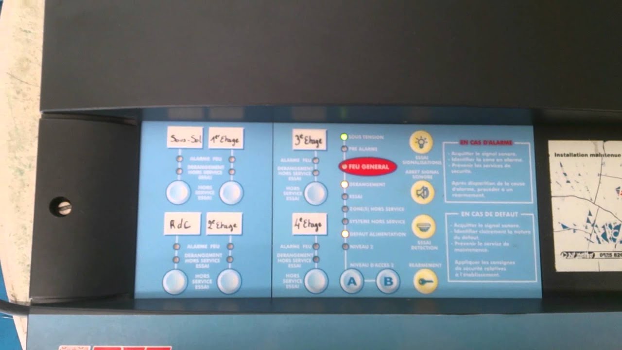 Test centrale incendie DEF avec CMSI - YouTube