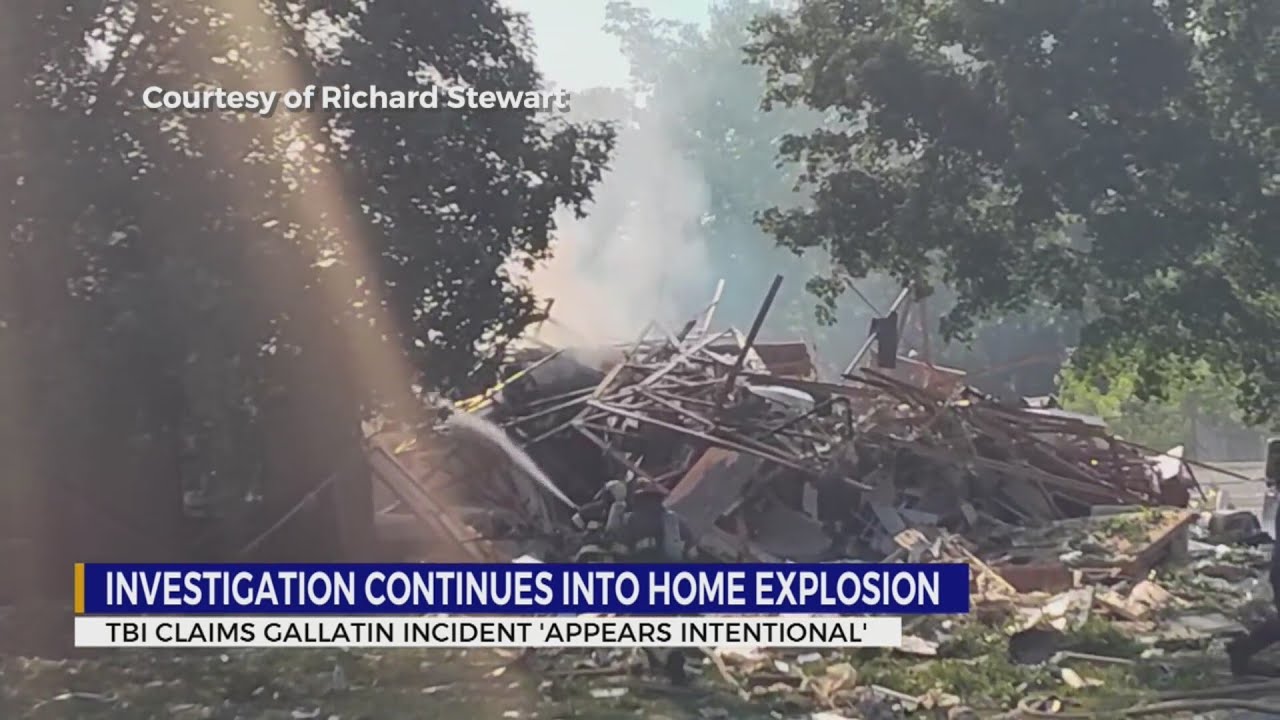 Neighbors clean up after Gallatin home explosion - YouTube
