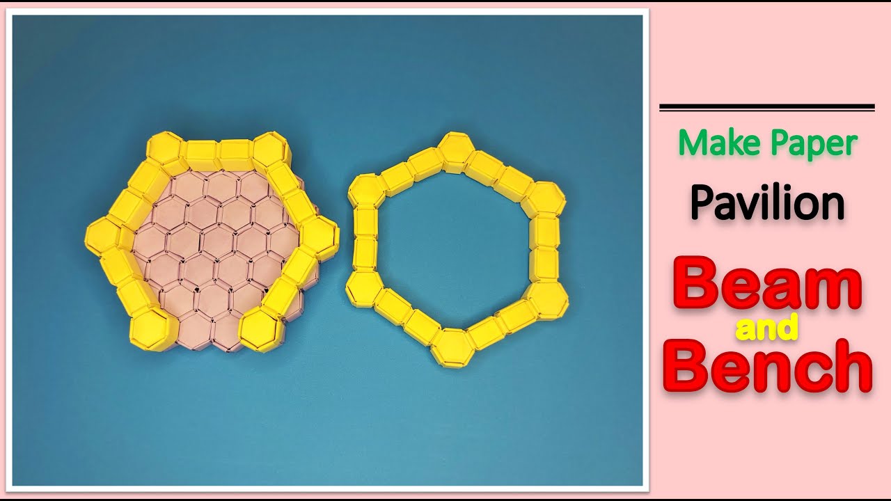 Make Origami Post Anchor, Post Cap, Beam and Bench for Hexagonal ...