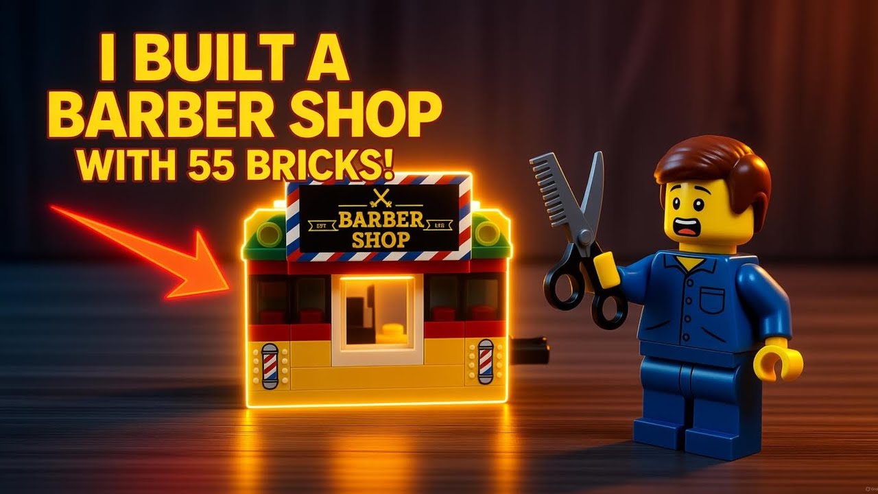 Built a Mini Barber Shop with Just 55 Bricks! | Building Series - YouTube