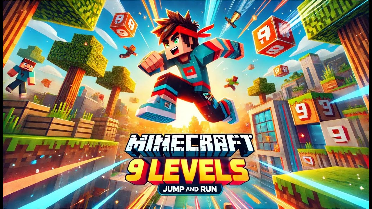 9 Levels Minecraft Jump and Run - YouTube