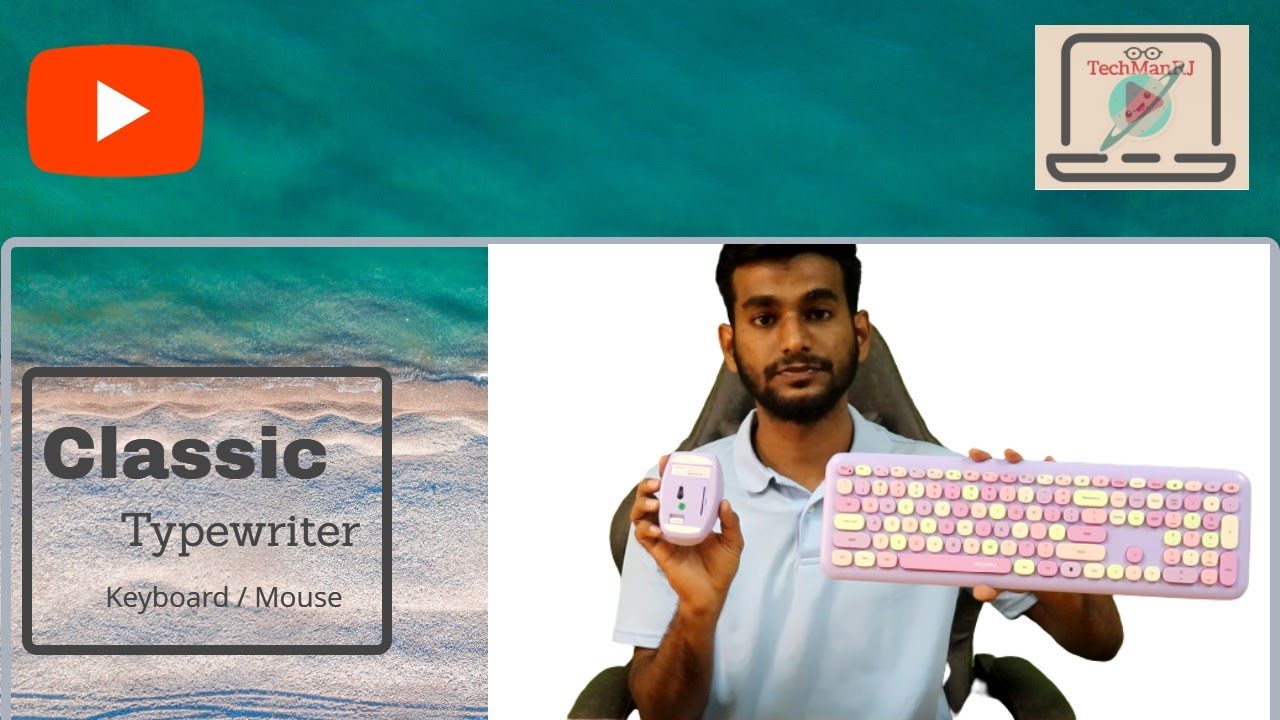 Classic typewriter type Keyboard mouse unboxing 😀👌 - YouTube