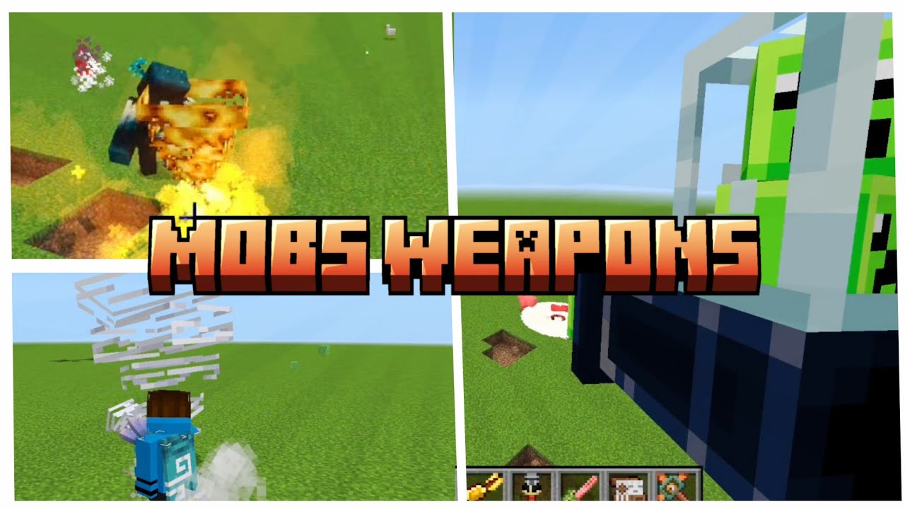 MOB WEAPONS ADD-ON TERBARU!! MINECRAFT 1.21.+ - YouTube