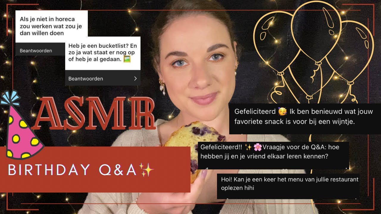 ASMR | ☆ Birthday Q&A ☆ | Al jouw vragen beantwoorden | Dutch | ASMaRja ...