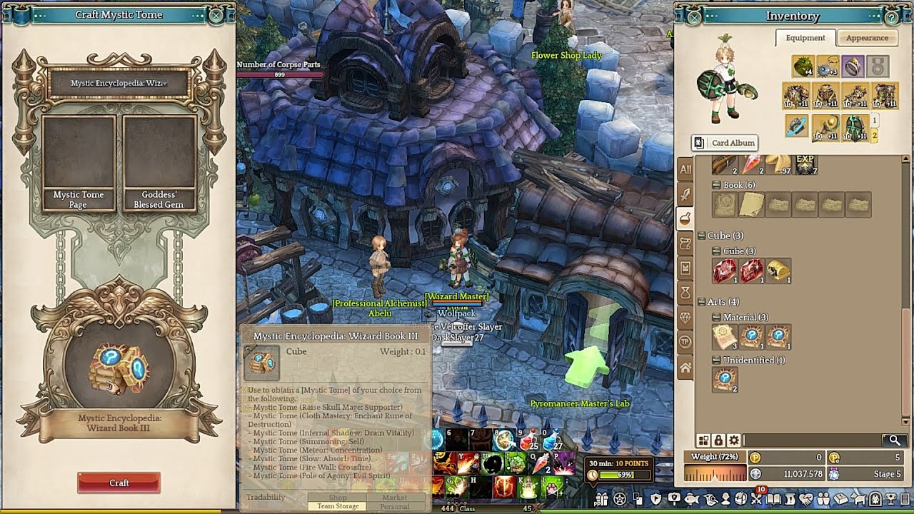 Tree of Savior [TOS] : Crafting Mystic Tome and Equip Ichor - YouTube