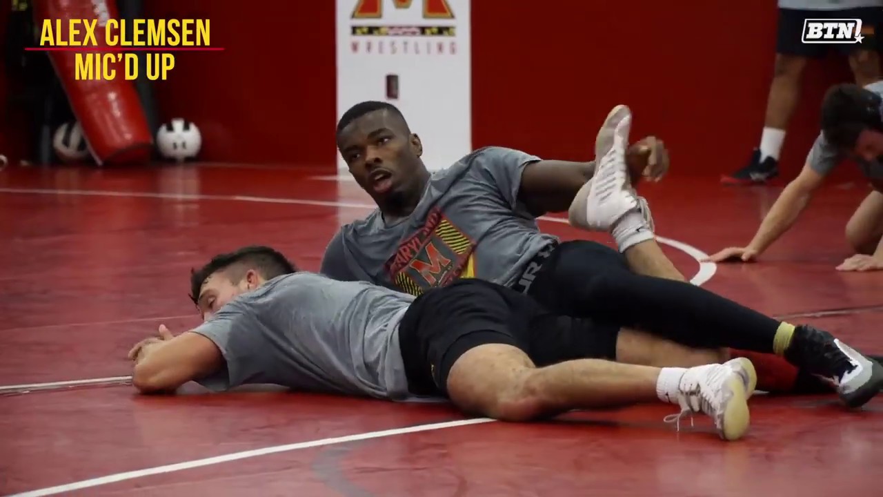 Mic'd Up with Alex Clemsen | Maryland | B1G Wrestling - YouTube
