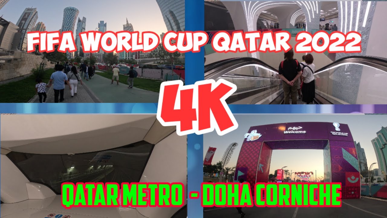 A ride on the Qatar Metro - And a walk along the Doha Corniche (4k ...