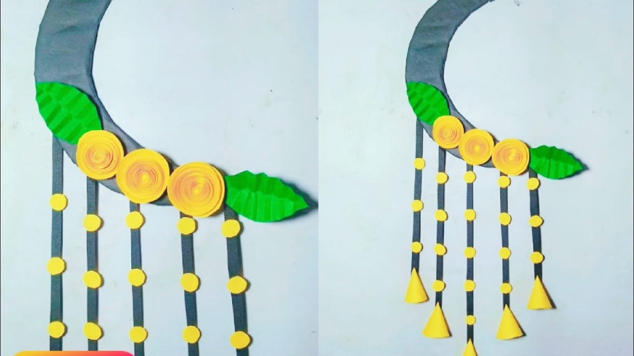 kagaj ka Wall hanging 💐 #video - YouTube