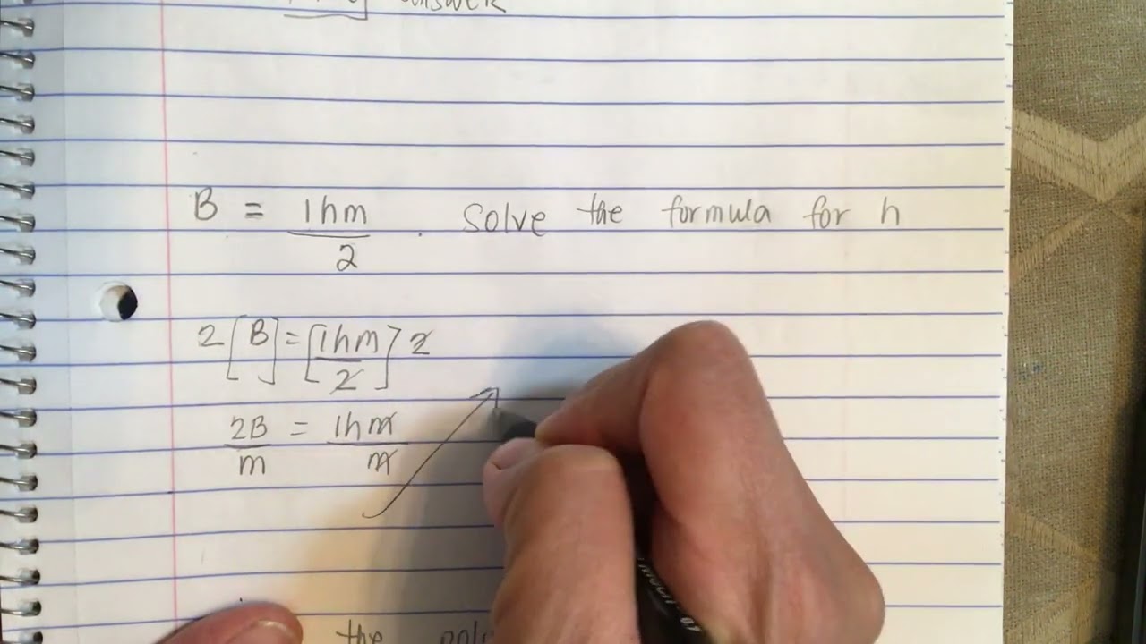 Solve the formula for h - YouTube
