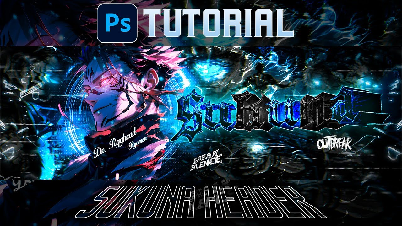 How To Make Anime Header/Banner | Tutorial Step by Step | FREE PSD AT ...